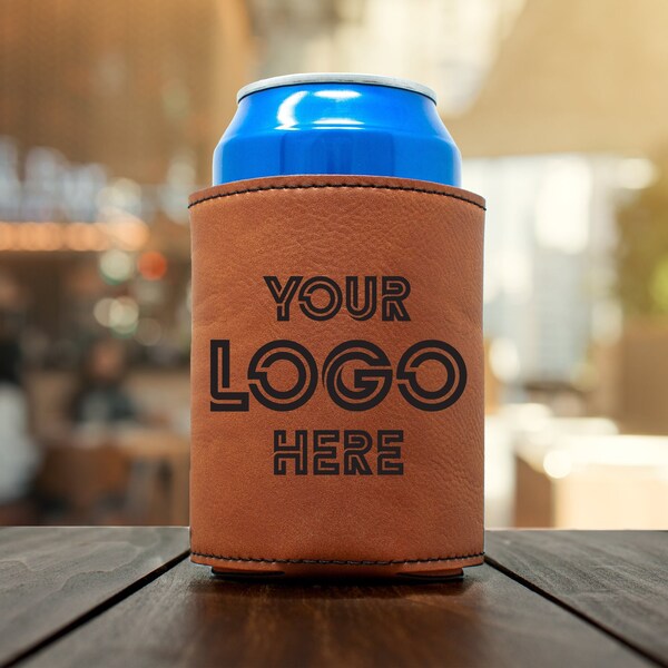 Leather Custom Logo Beer Sleeve - Etsy
