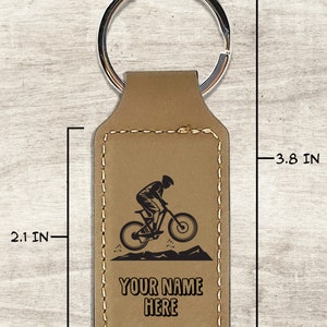 Personalized Mountain Biking Keychain - Custom Gift for Mountain Biker ...