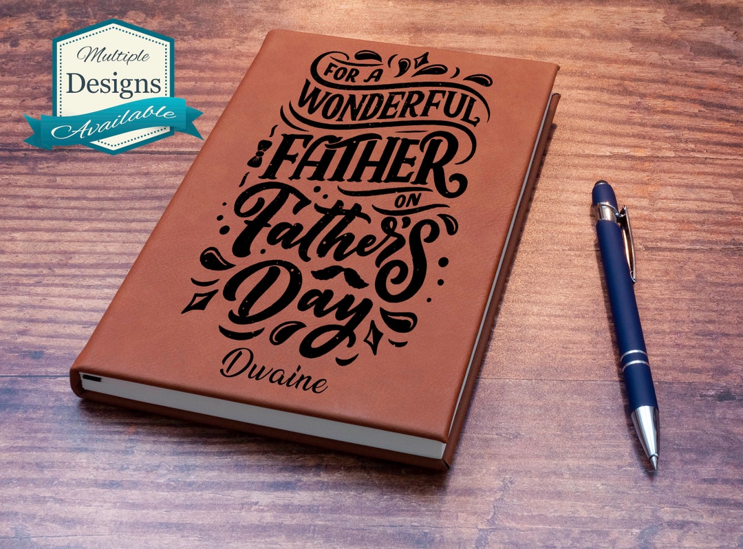 Custom Leather Journal for Fathers Day - Personalized Leather Journal ...