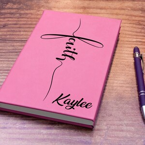 Faith Journal With Cross - Custom Prayer Journal, Personalized Goal ...