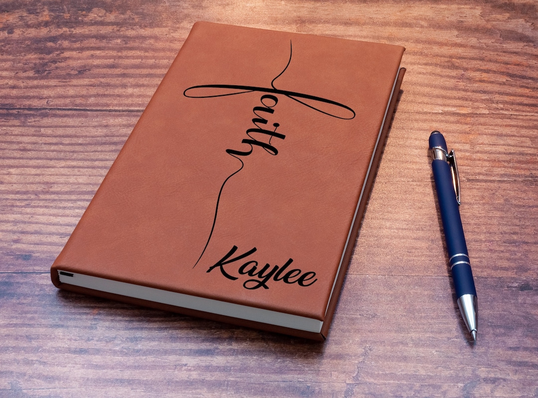 Faith Journal With Cross - Custom Prayer Journal, Personalized Goal ...