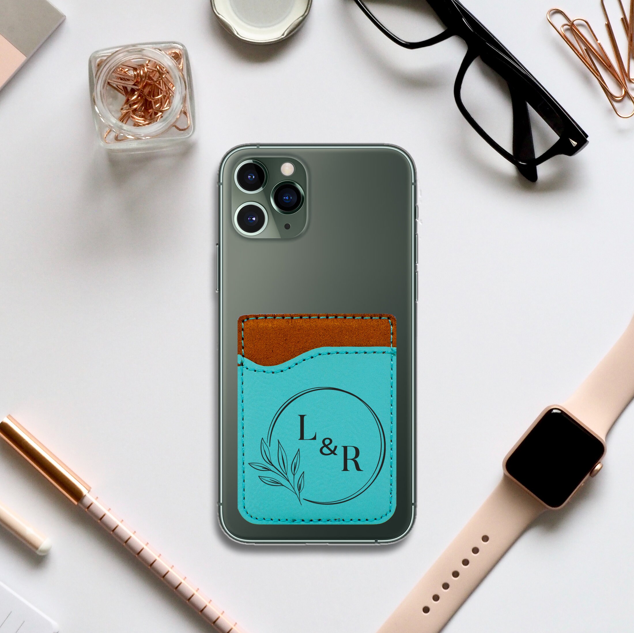 Credit Card Holder for Phone Case Custom Monogrammed Phone - Etsy