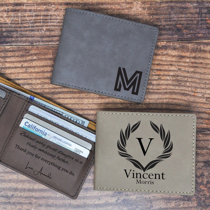 Custom Leather Wallet for Men - Personalized Bifold Wallet ...
