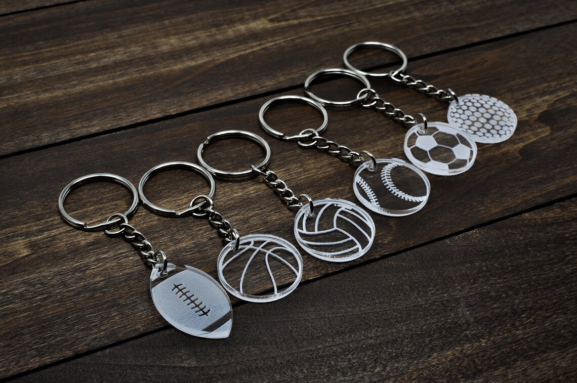 Acrylic Soccer Ball keychain charm Small Soccer Ball charm | Etsy