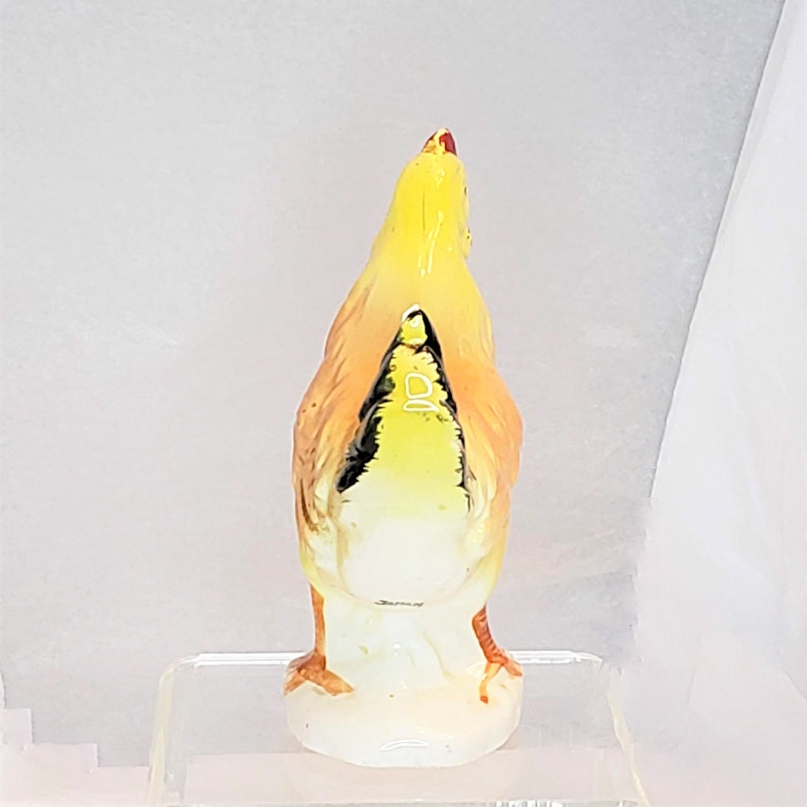 Cold Painted Yellow Hen Chicken Porcelain Figurine Made in - Etsy