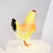 Cold Painted Yellow Hen Chicken Porcelain Figurine Made in - Etsy
