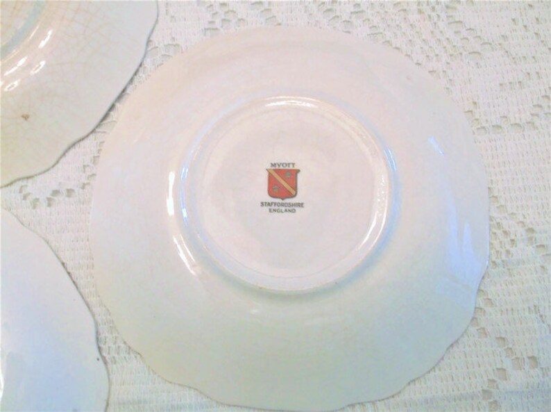 My-oh-my!! Rare Staffordshire Myott Vandyke Set of Five 6 1/4" Saucers ...