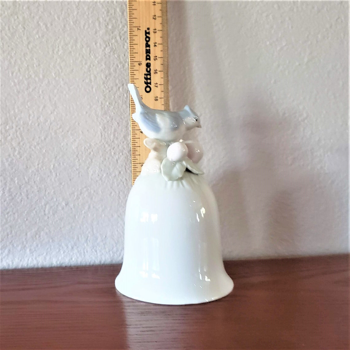 White Porcelain 5 1/4 Tall Porcelain Bell With Pastel Blue Jay - Etsy