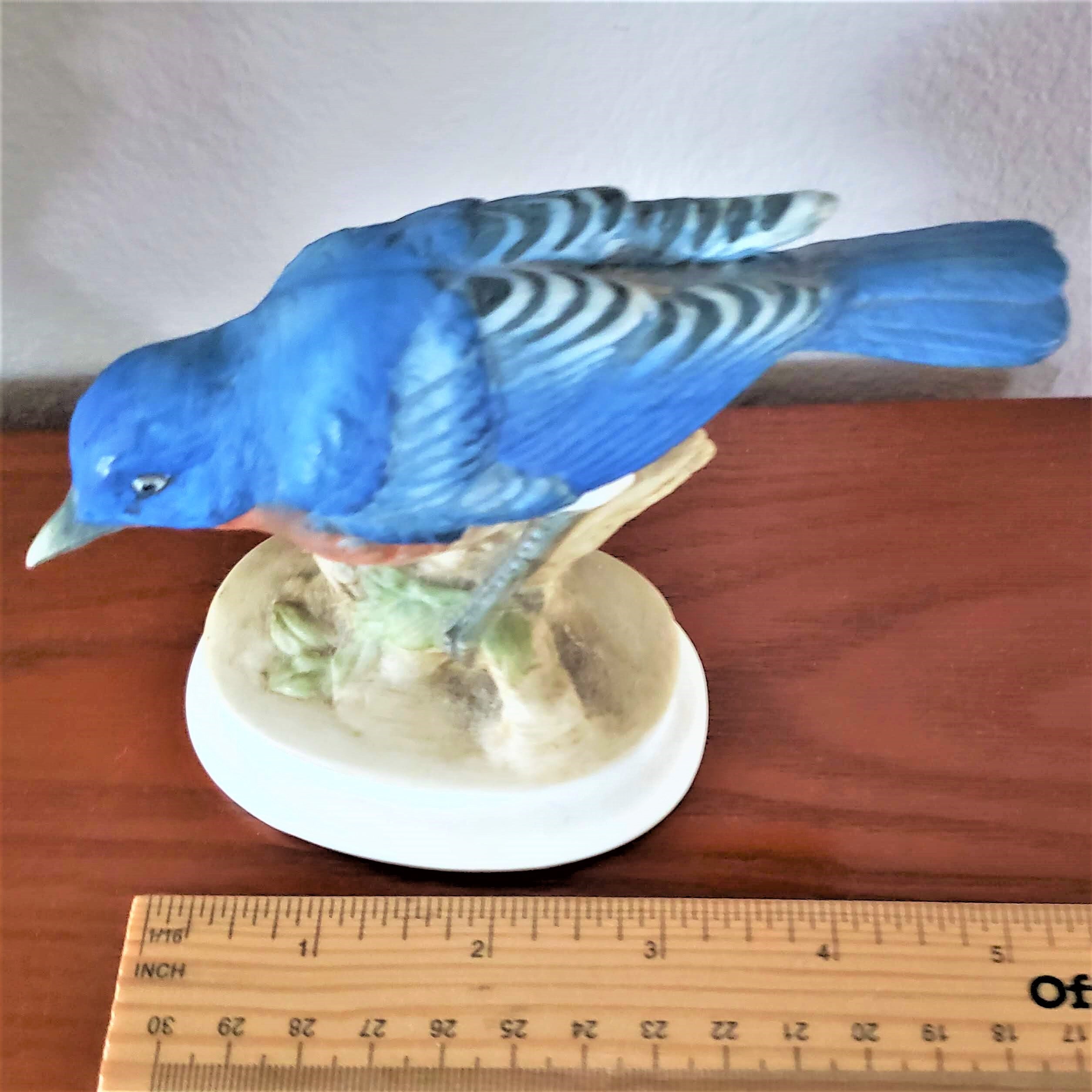 Lefton China Handpainted Bluebird Bisque Porcelain Figurine - KW395 - Etsy
