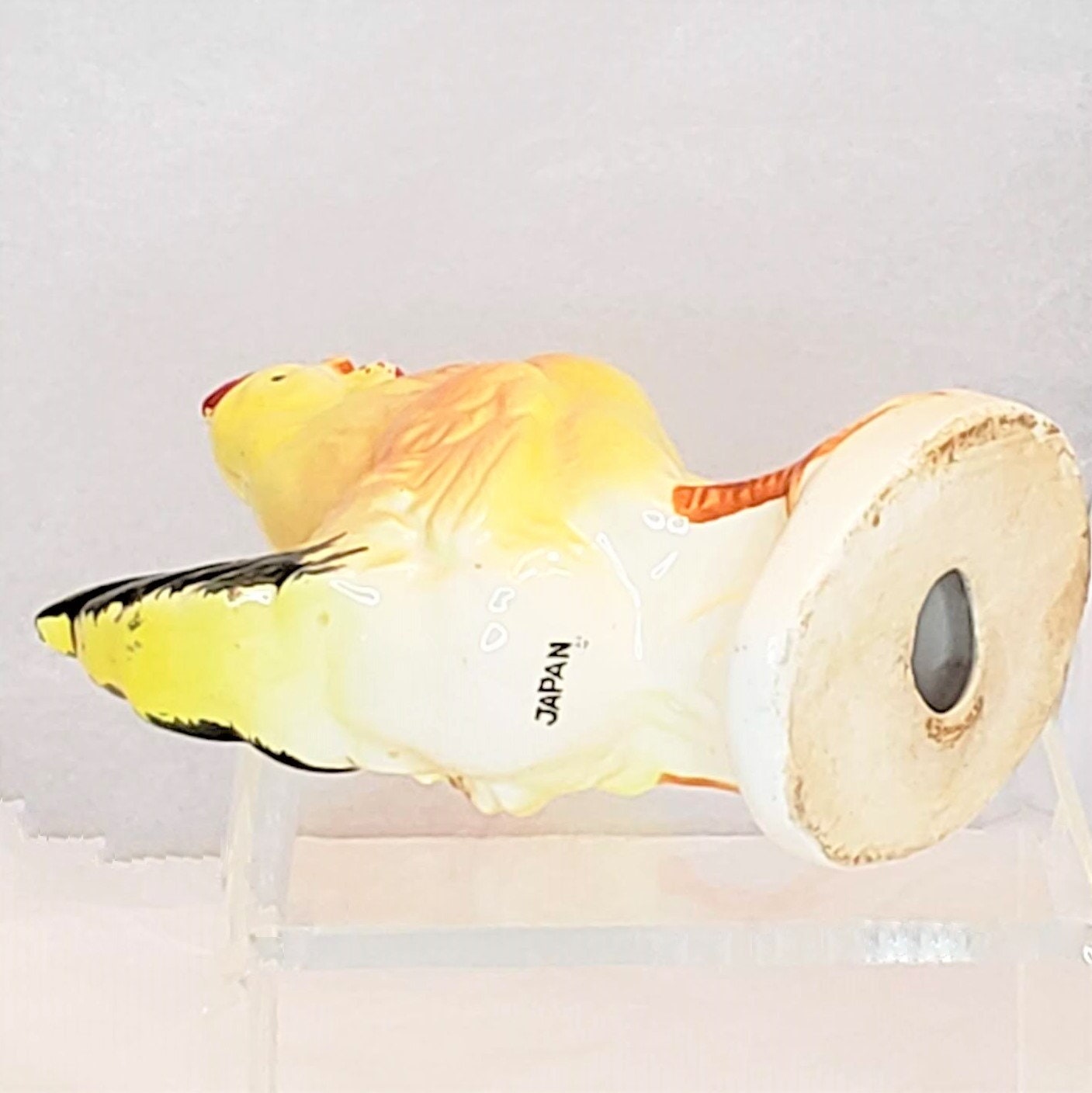 Cold Painted Yellow Hen Chicken Porcelain Figurine Made in - Etsy