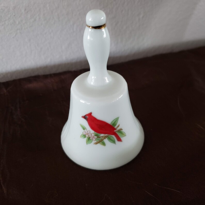 Lefton Cardinal #02599 4" Tall Porcelain Bell - Etsy
