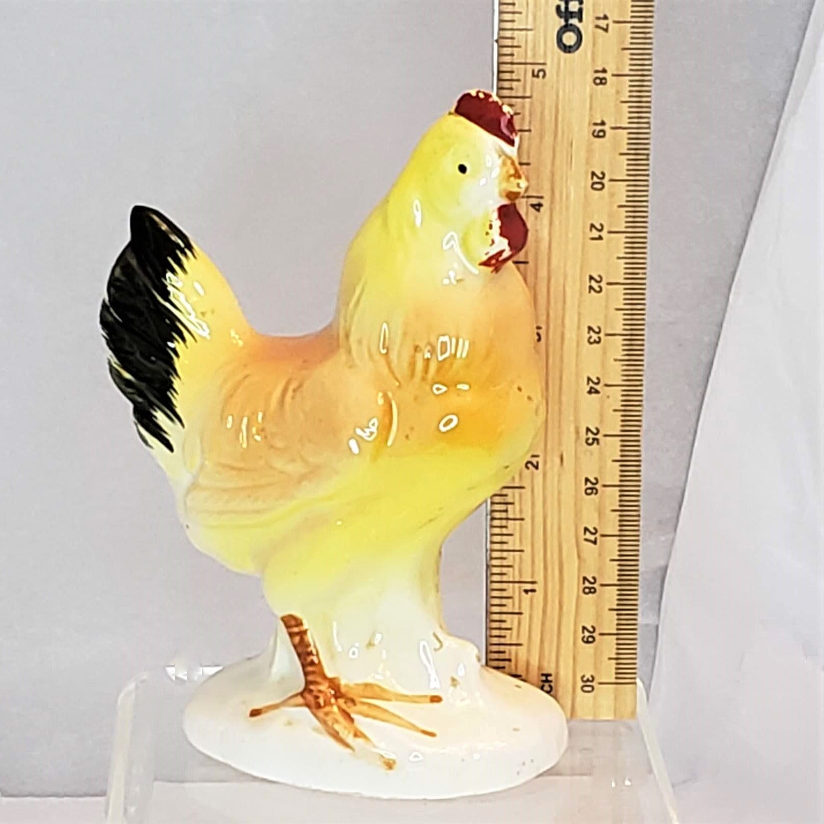 Cold Painted Yellow Hen Chicken Porcelain Figurine Made in - Etsy