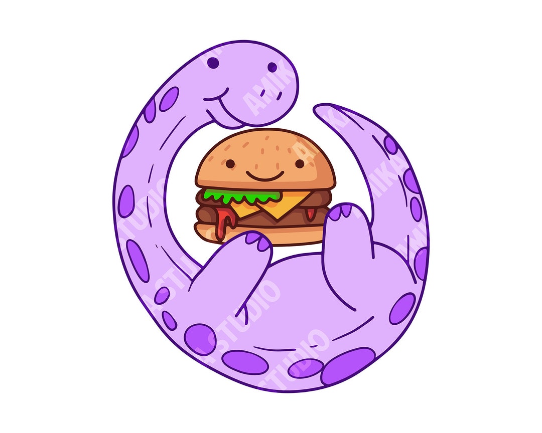 Dinosaur Burger SVG, Dino Burger SVG, Dino & Burger, Dinosaur and ...