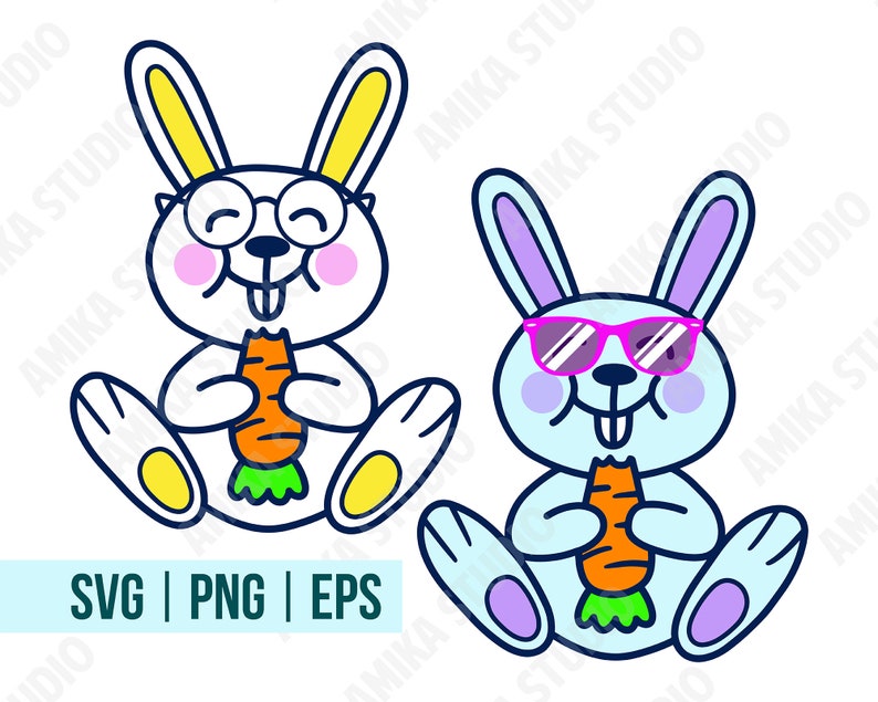 Bunny With Sunglasses SVG, Bad Bunny SVG, Peeps Svg, Easter Bunny ...