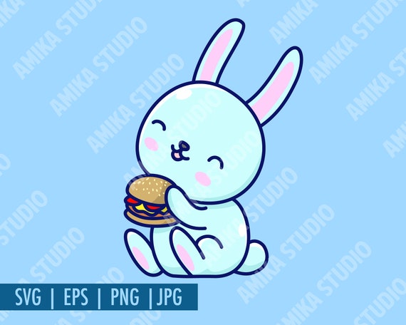 Bunny Burger SVG Rabbit Burger SVG Bunny & Burger Rabbit - Etsy
