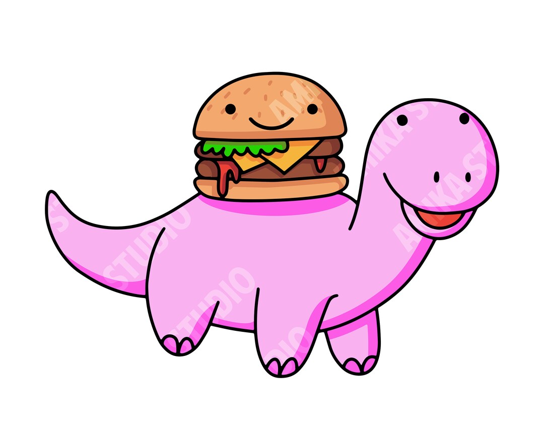 Dinosaur Burger SVG, Dino Burger SVG, Dino & Burger, Dinosaur and ...