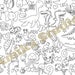 Animals Coloring Poster, Giant Coloring Poster, Doodle, Animals ...