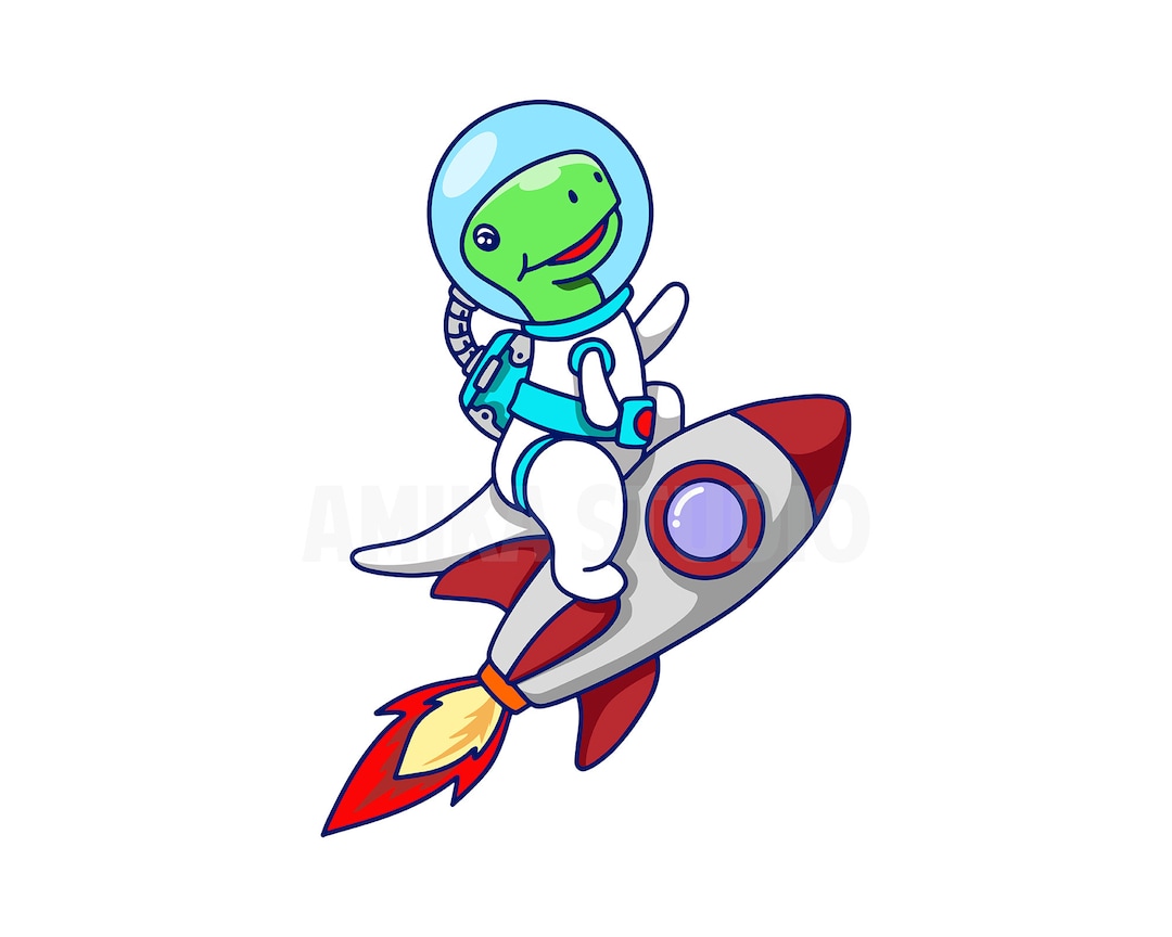 Rocket Dinosaur SVG, Astronaut SVG, Astronaut Dinosaur, Dino Clipart ...