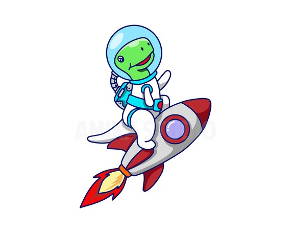 Rocket Dinosaur SVG Astronaut SVG Astronaut Dinosaur Dino - Etsy UK