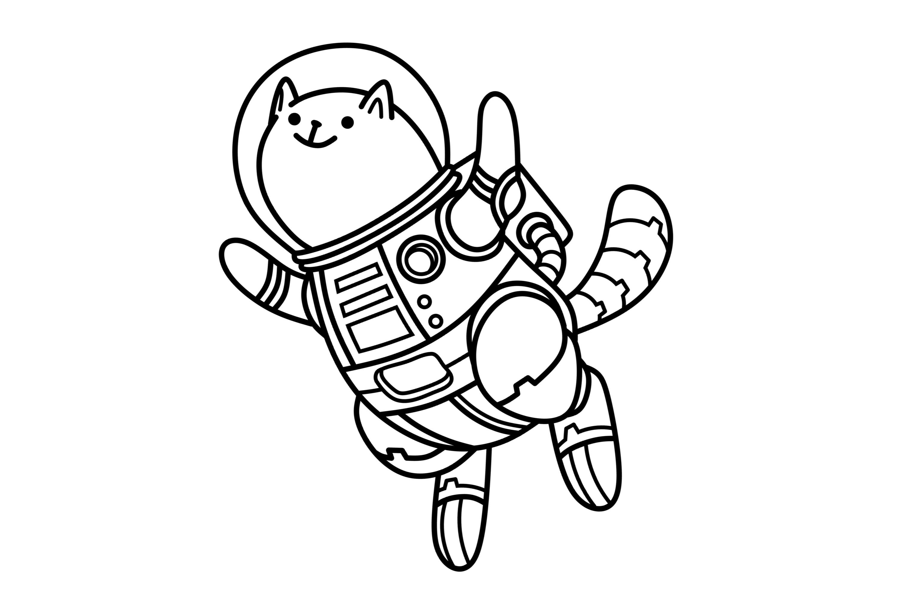 Astronaut Cat SVG Illustration for Cricut – Perfect for T-shirts and ...