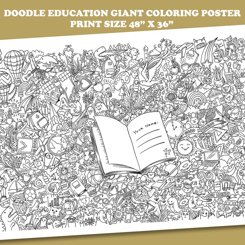 Colouring Poster - Etsy