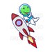 Rocket Dino SVG Download, Astronaut SVG, Astro Dino Svg, Dino Clipart ...