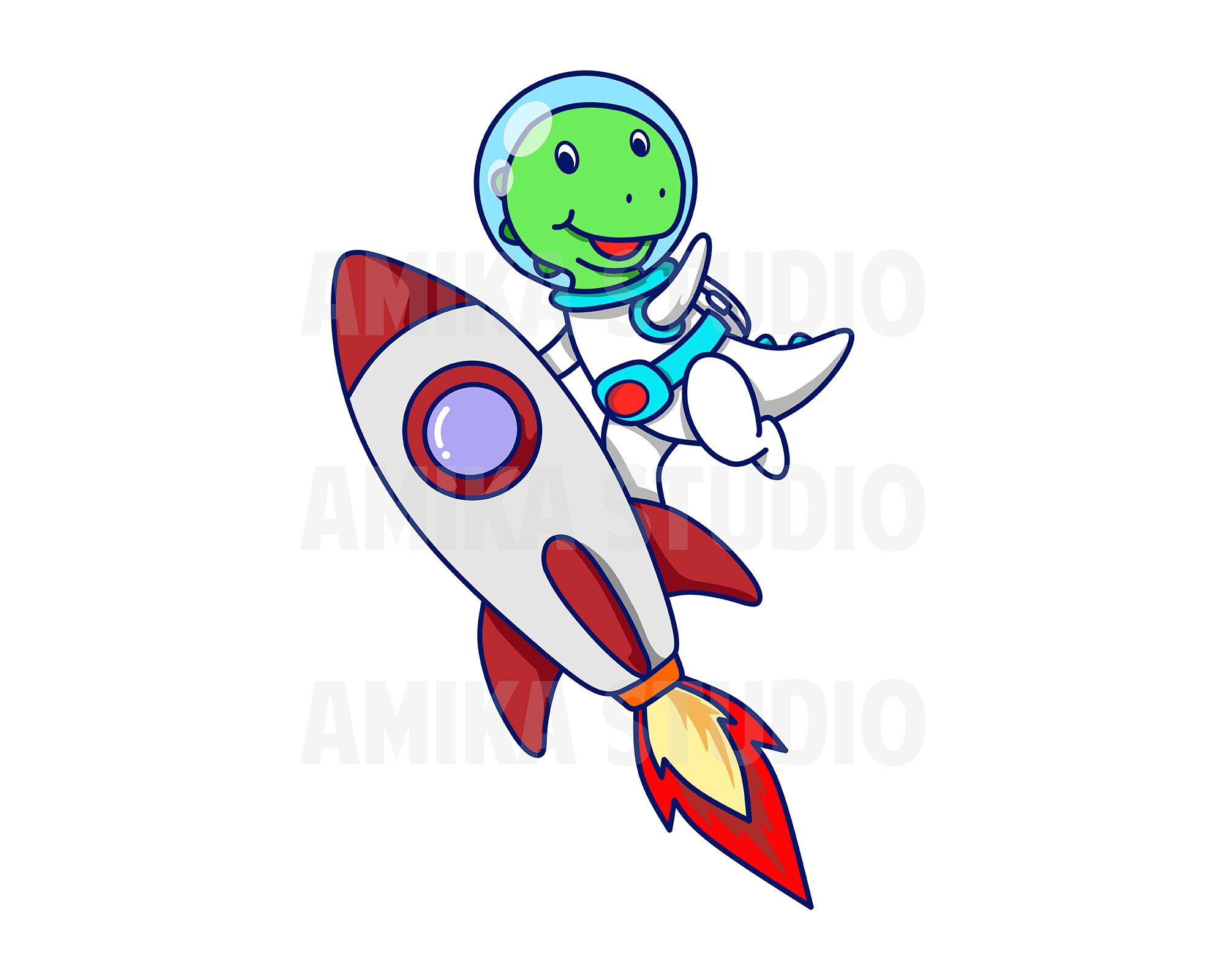 Rocket Dino SVG Download, Astronaut SVG, Astro Dino Svg, Dino Clipart ...