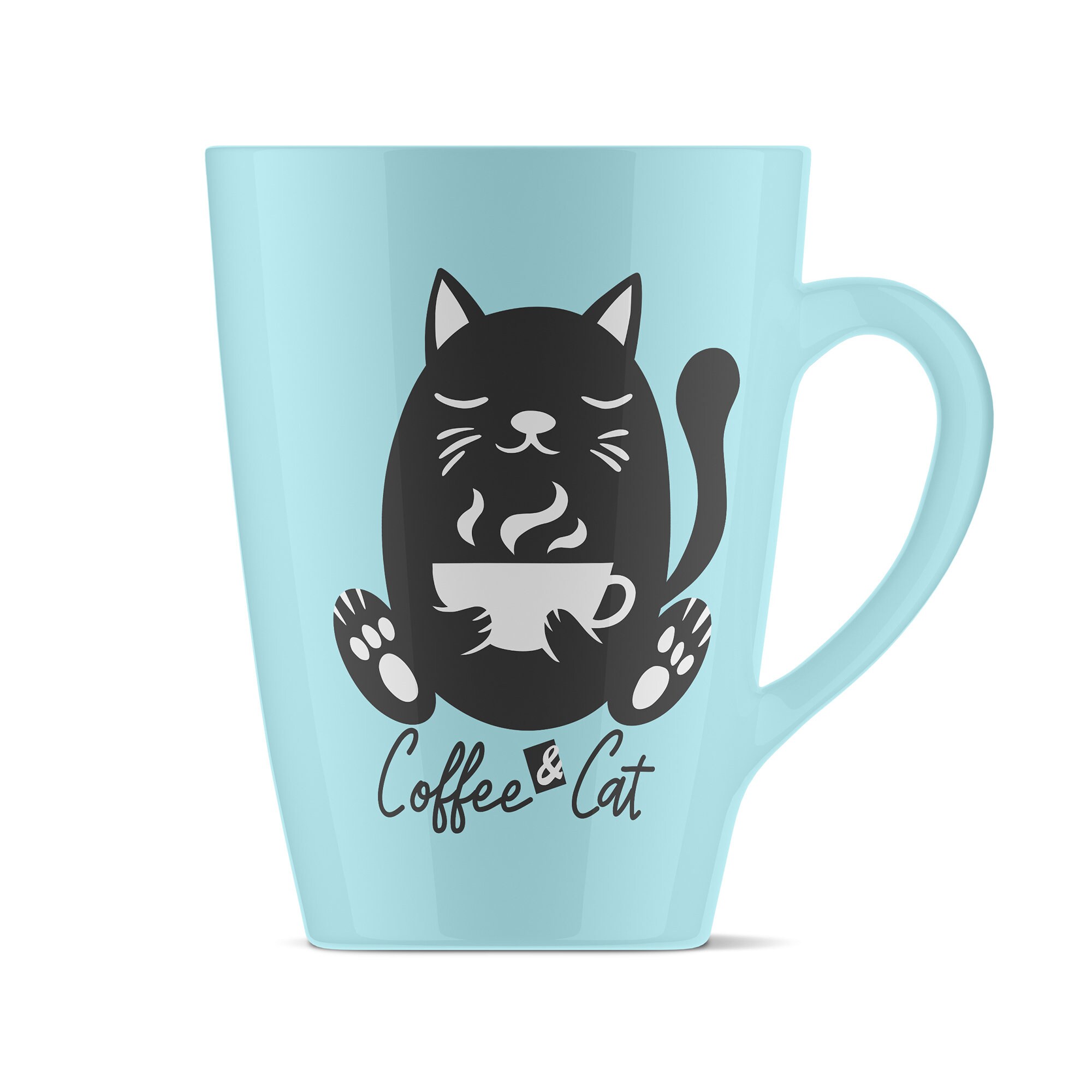 Coffee Cat SVG, Cat Svg, Coffee Svg, Coffee Cat, Coffee Svg Files ...