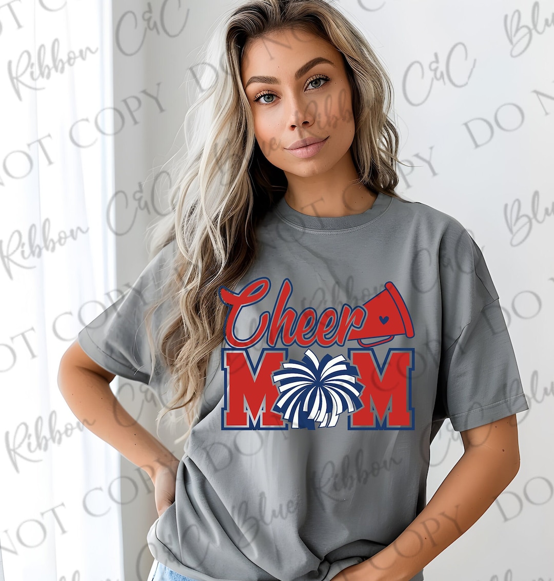 Cheer Mom Pompom (editable Colors) DTF Transfer | Trendy Cheer DTF ...
