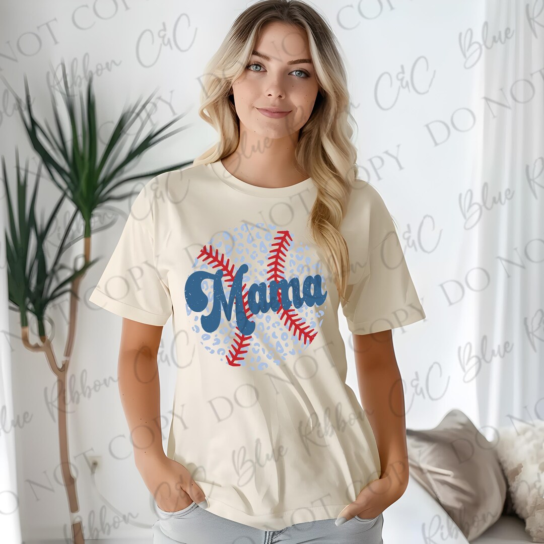 Baseball Cheetah Print Mama Logo | DTF Transfer | Ready to Press - Etsy