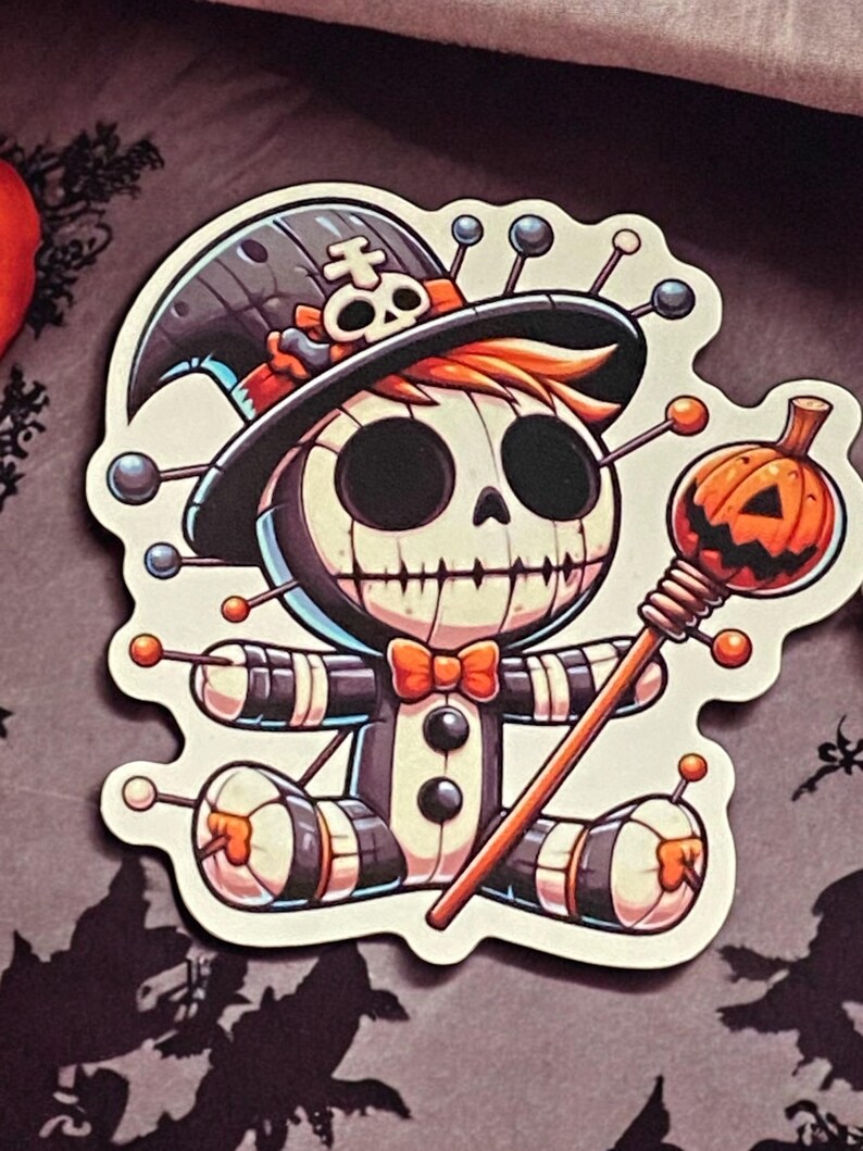 Cute Voodoo Doll Sticker, Halloween Sticker - Etsy