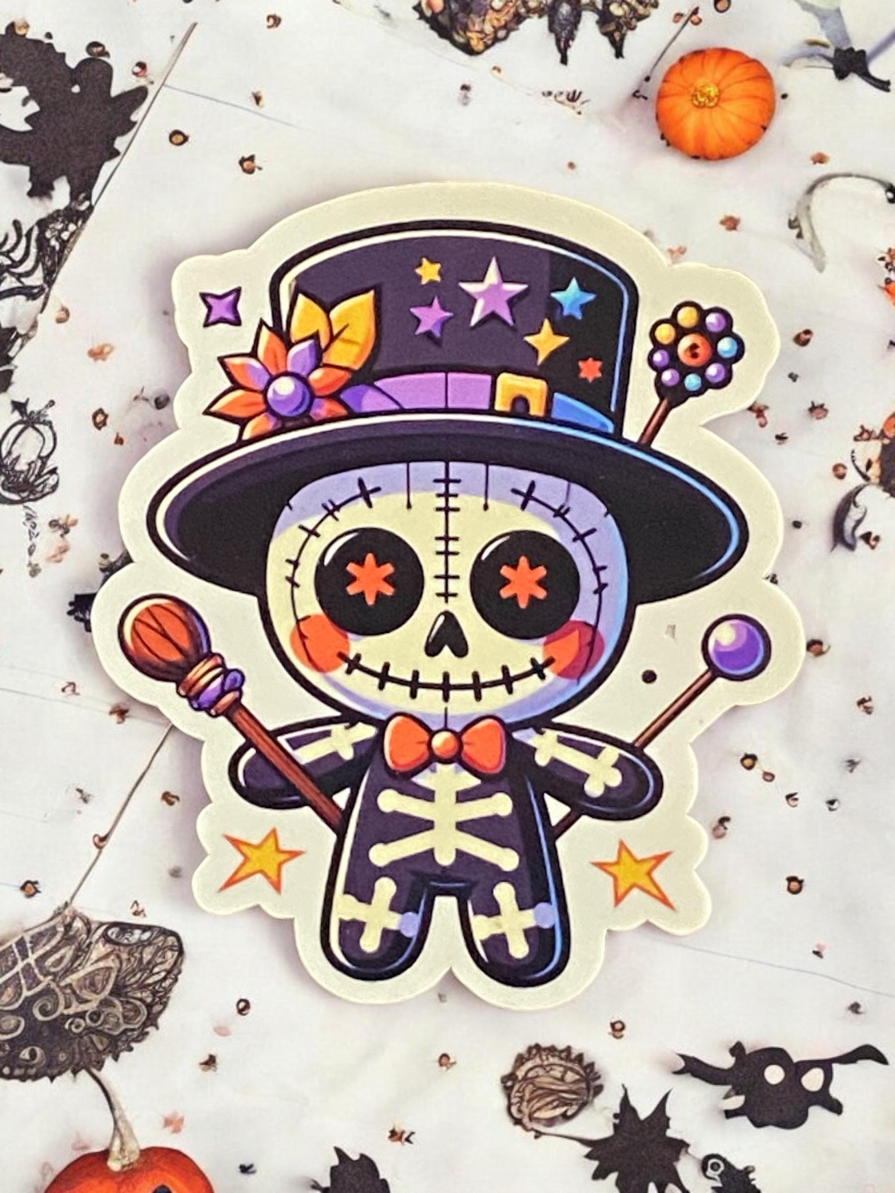 Cute Voodoo Doll Sticker, Halloween Sticker - Etsy