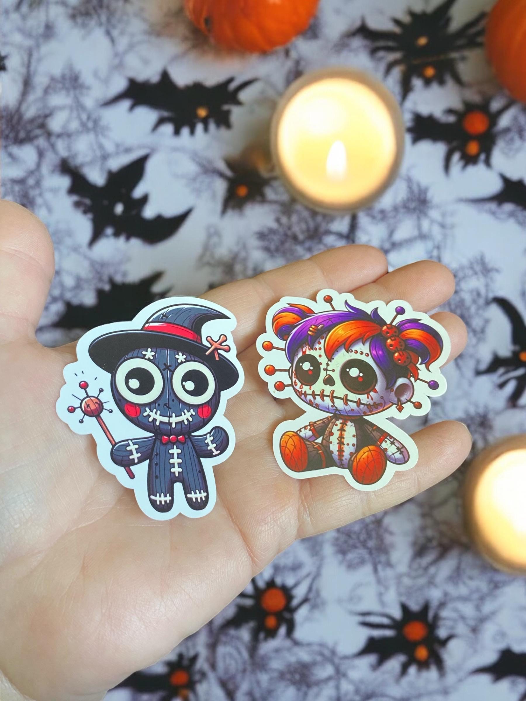 Cute Voodoo Doll Sticker, Halloween Sticker - Etsy