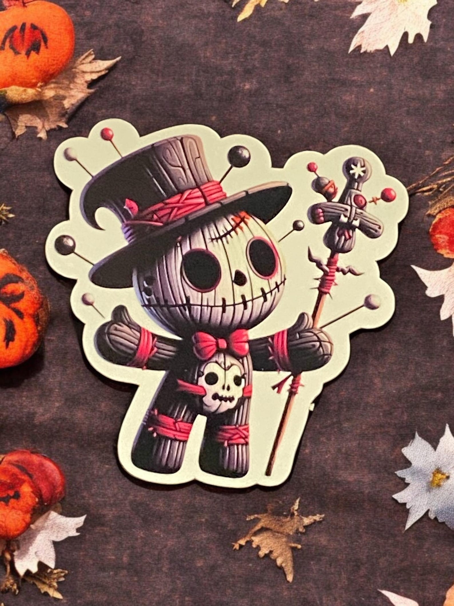 Cute Voodoo Doll Sticker, Halloween Sticker - Etsy