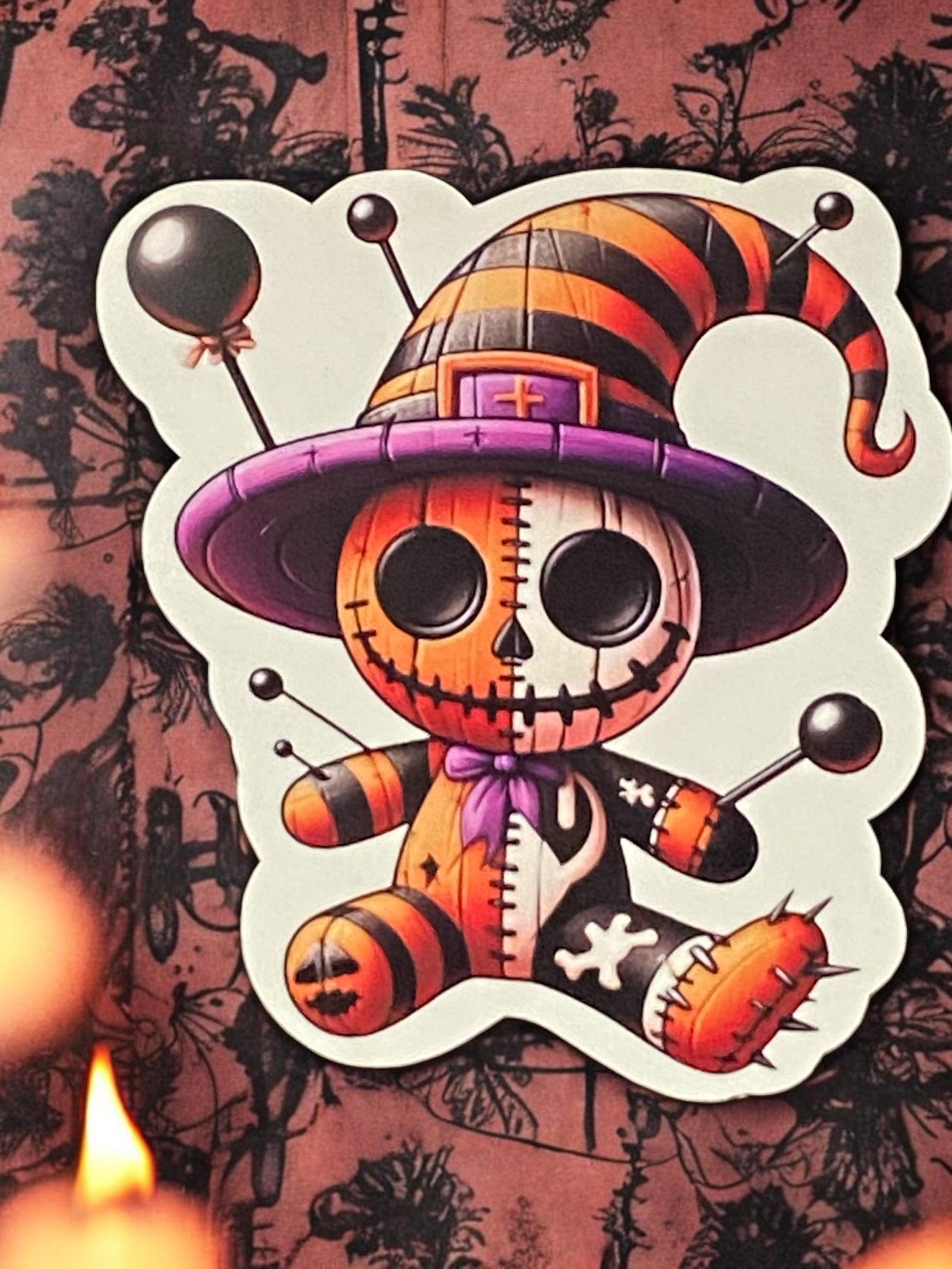 Cute Voodoo Doll Sticker, Halloween Sticker - Etsy