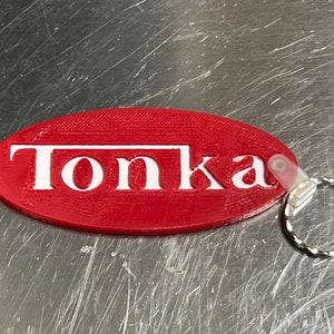 TONKA Logo Years Keychains - Two Color - 3D Printed Keychains - Custom ...