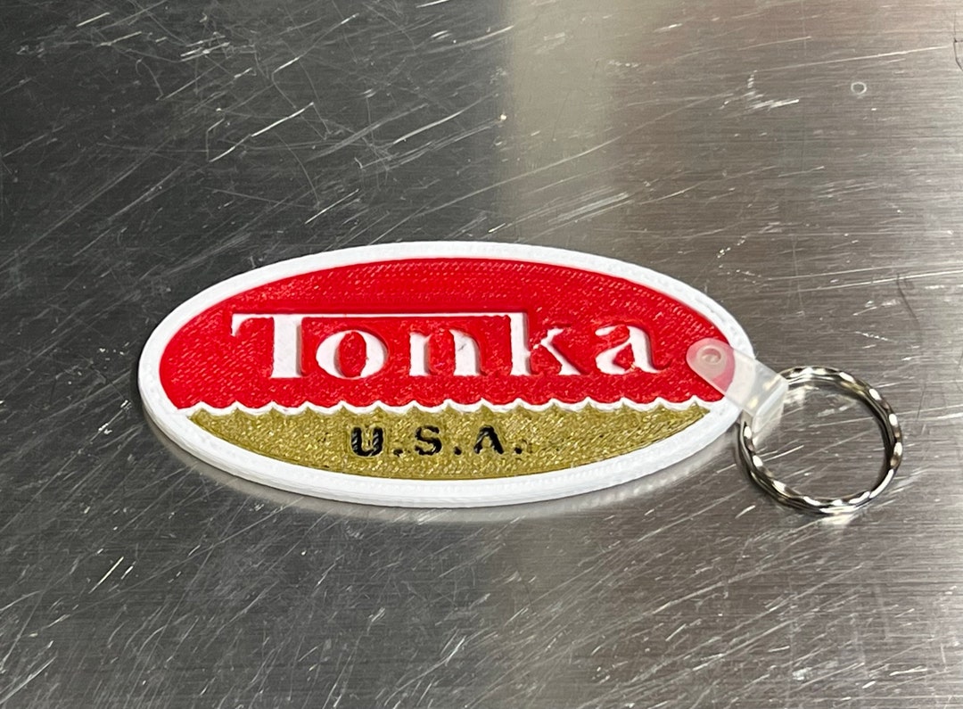 TONKA Logo Years Keychains - Two Color - 3D Printed Keychains - Custom ...
