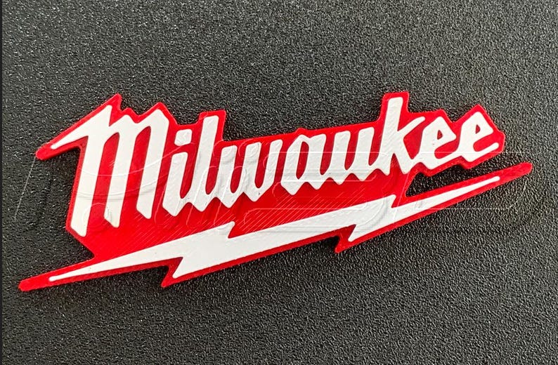 Milwaukee Magnet Logo Silouette Badge Plate for Tool Box, Appliances ...