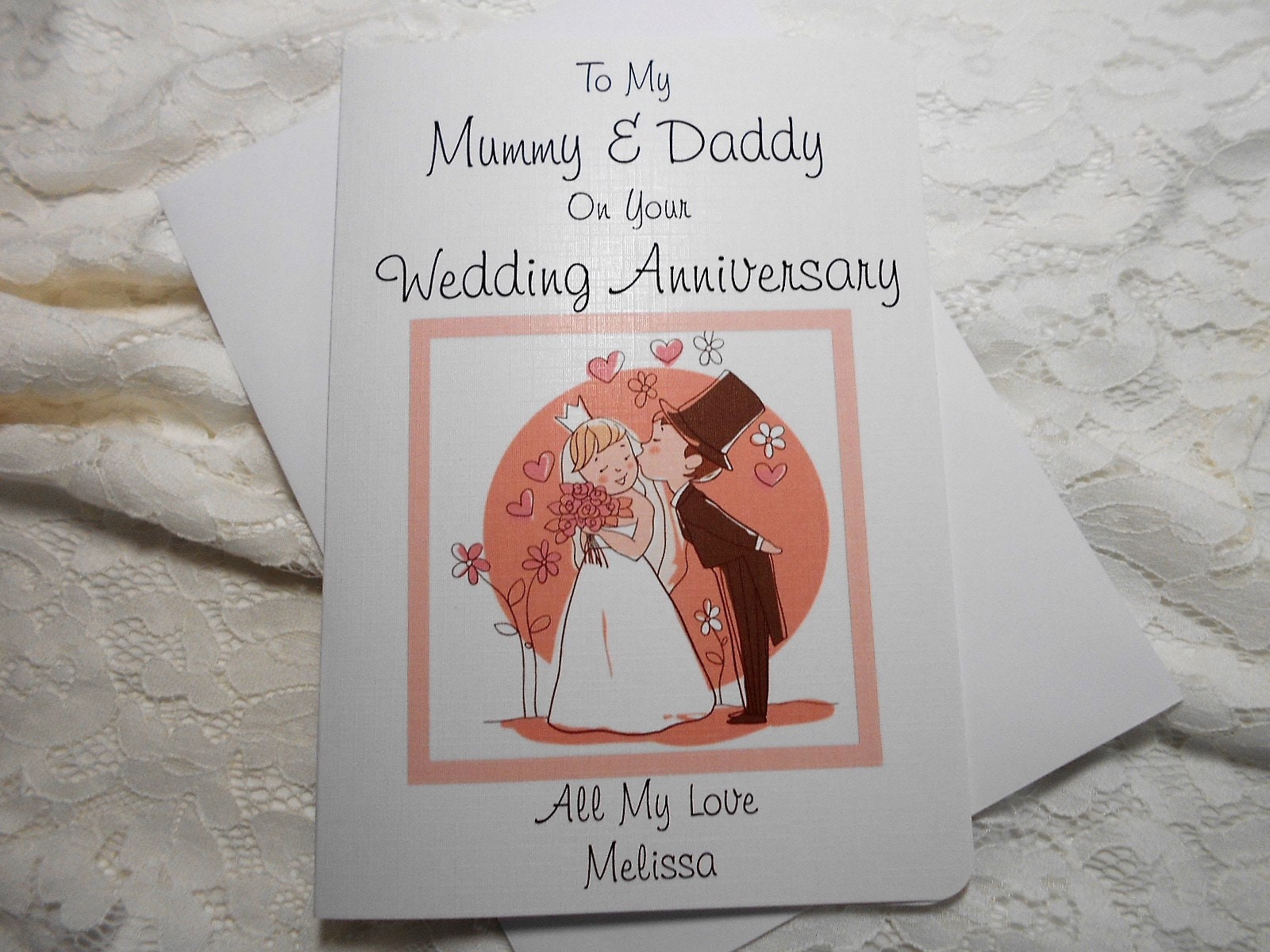 Personalised Mummy And Daddy Wedding Day Anniversary Card Etsy Personalised Mummy And Daddy Wedding Day Anniversary Card Etsy
