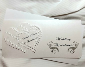 Wedding Acceptance Card - Acceptance Card - Wedding Invite RSVP - Reply ...