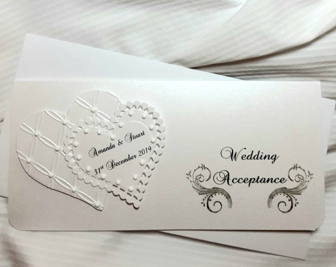 Wedding Acceptance Card - Acceptance Card - Wedding Invite RSVP - Reply ...