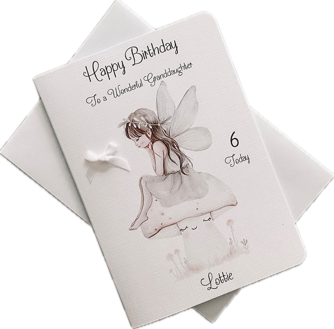 Personalised Fairy Birthday Card Daughter Granddaughter Niece ...