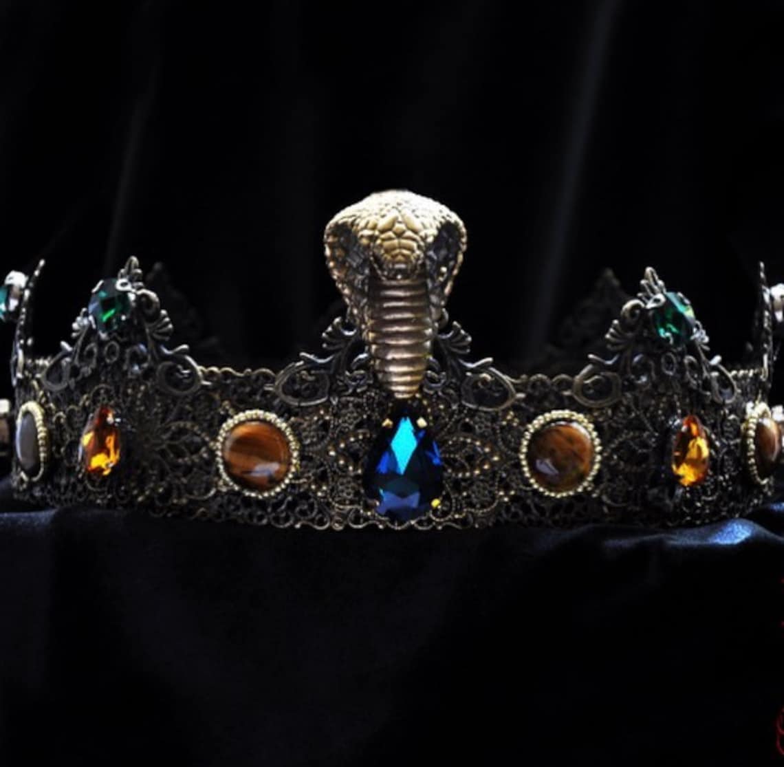 KHUFU Cobra Crown men Snakes Crown Egyptian crown Pharaoh | Etsy