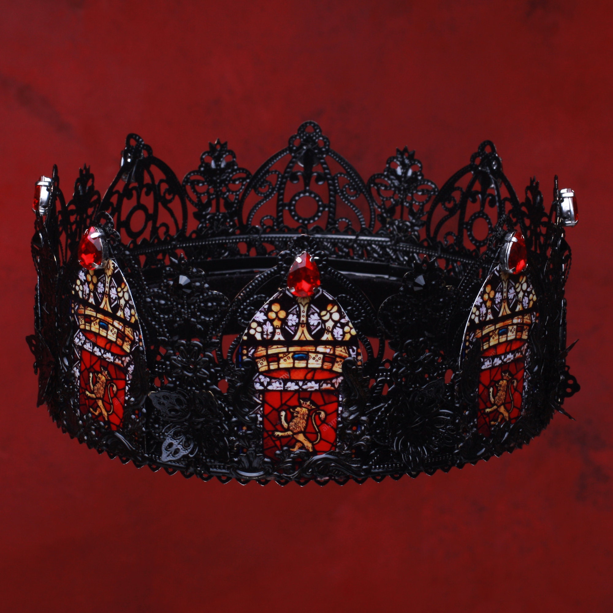 STAINED King Crown Crown Gothic Crown Black Crown Unique | Etsy
