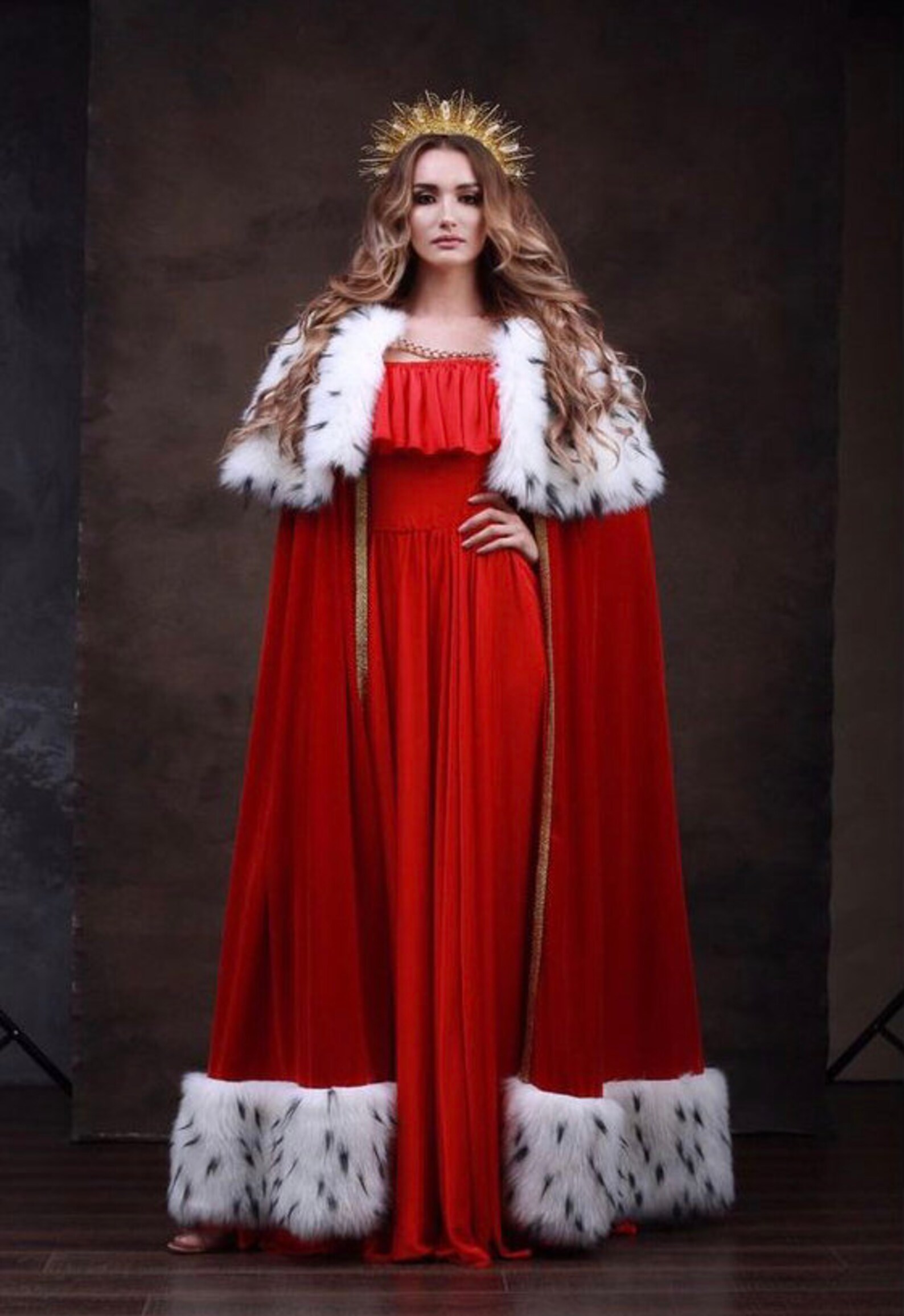 Royal Cape Red Royal Cape Historical Costume Cape King | Etsy