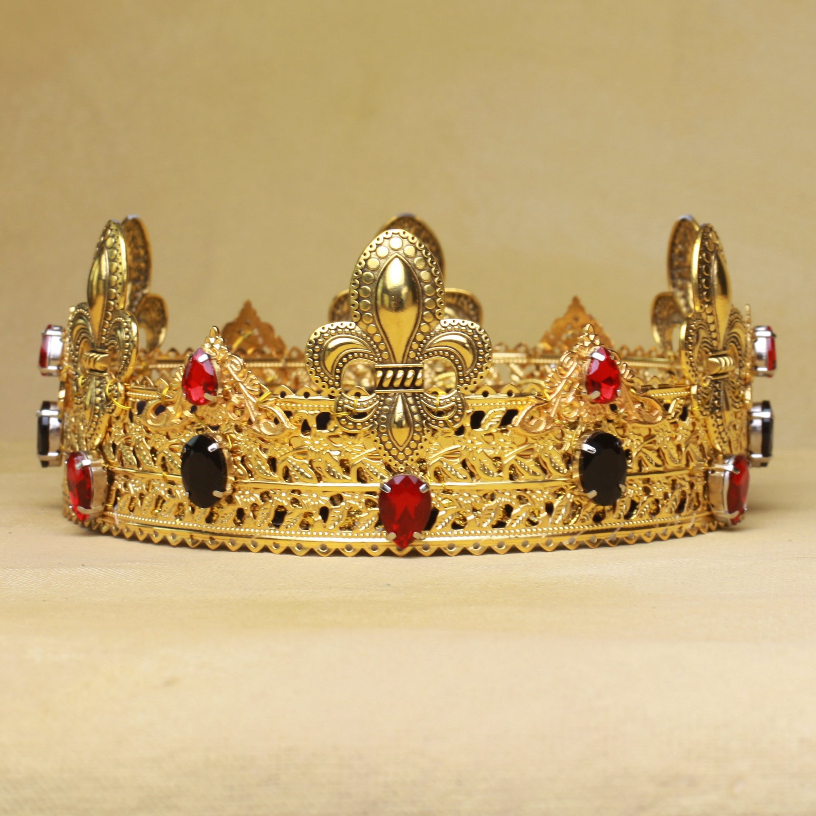 Médiéval Fleur De Lis or roi couronne des hommes impériale | Etsy