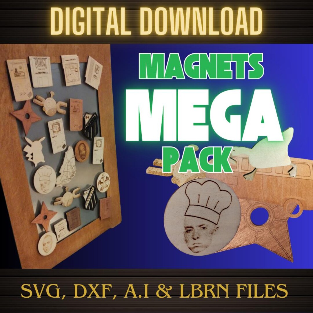 Magnet Mega Pack - 30 Plus Designs for Laser Cutting & Engraving and ...