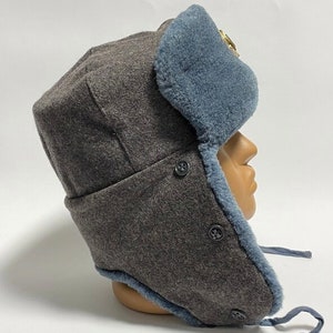 Original Rare Ukrainian Army Soldier Winter Faux Fur Hat Ushanka Hat ...
