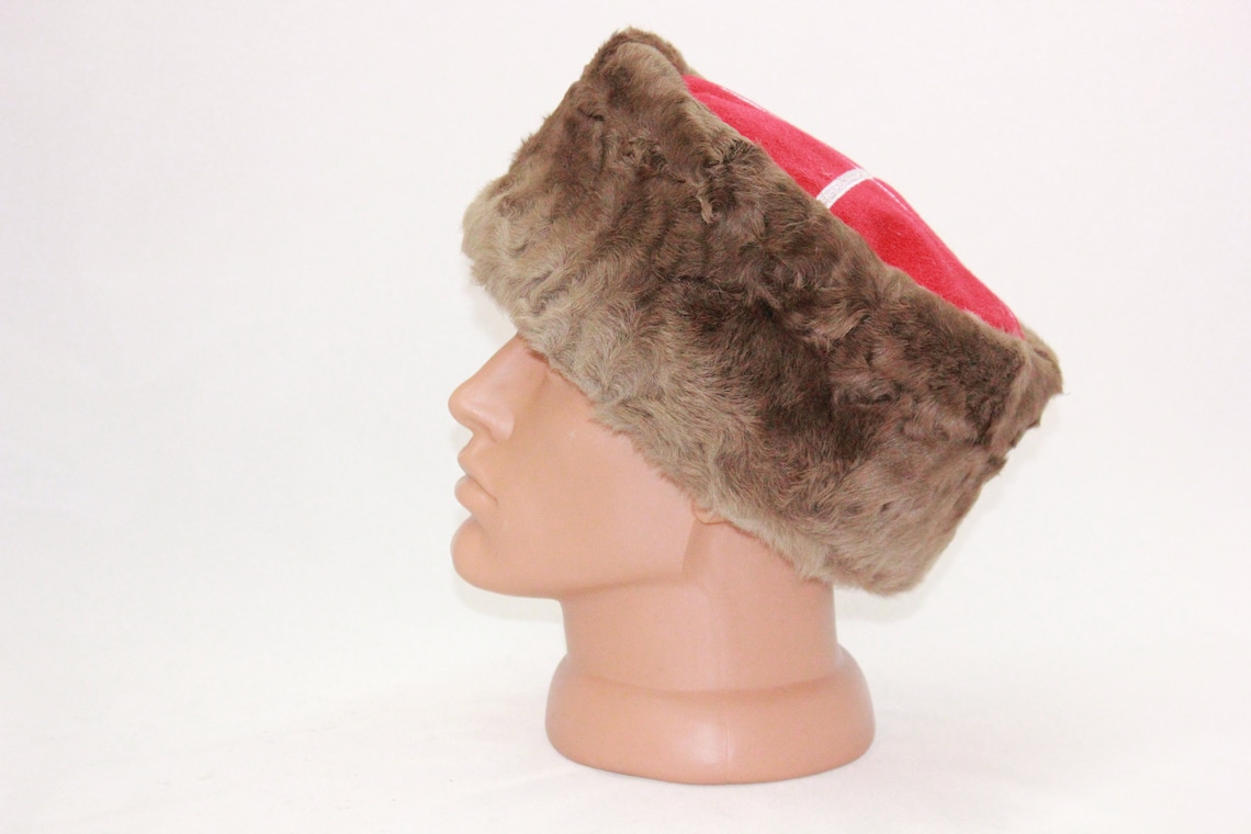 Vintage Kubanka Cossack Winter Hat Papaha Brown Kubanka Hat 59 | Etsy