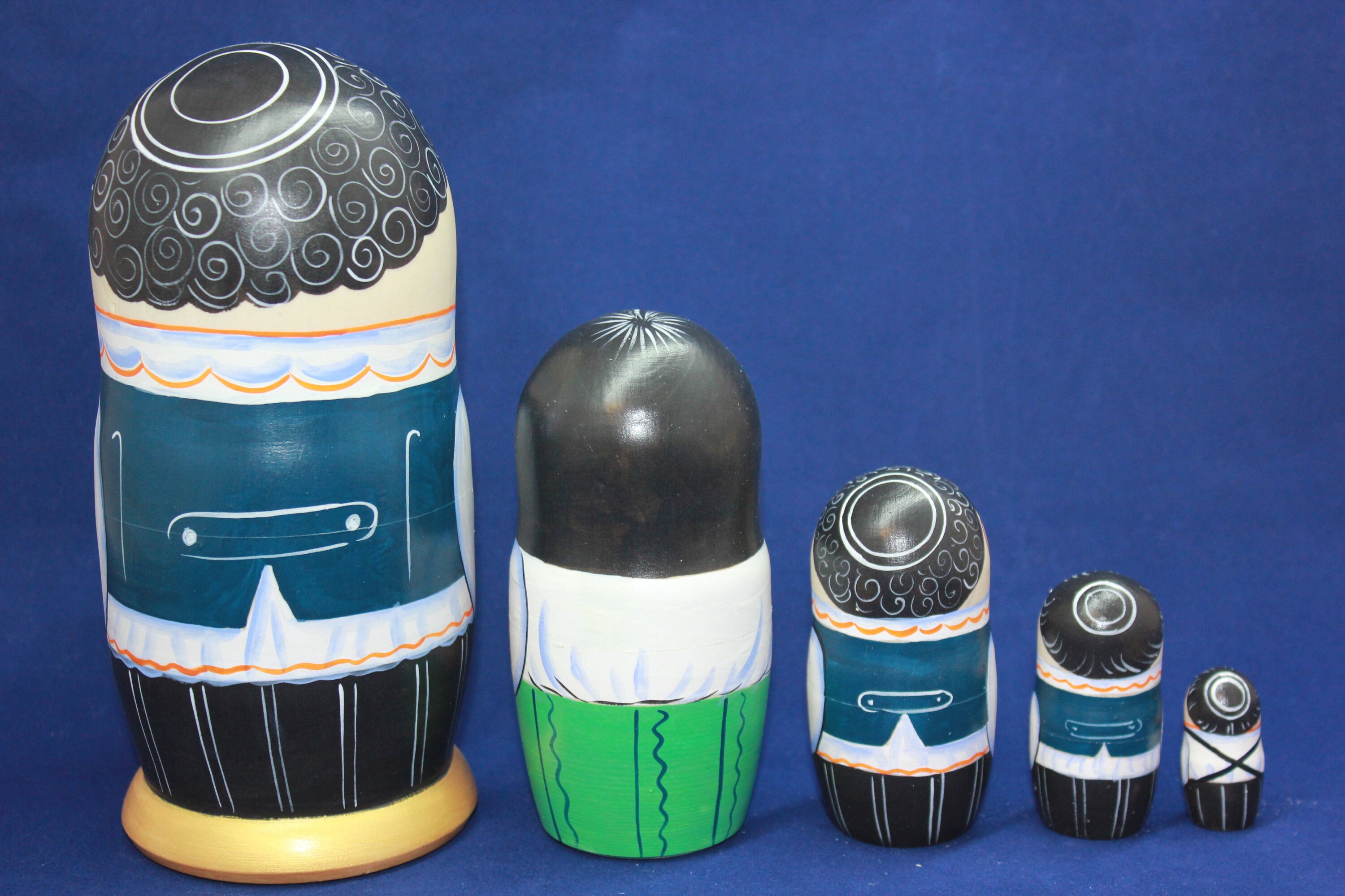Jewish Family Nesting Doll 7 Hand Painted 5 Pieces - Etsy